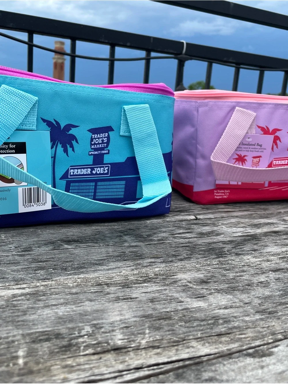 Trader Joe'S | Bags | Nwt Trader Joes Mini Insulates Tote Bag Blue Teal ...